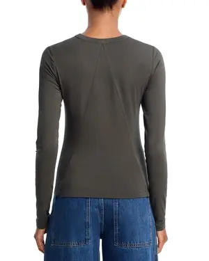 Rag & Bone Luca Jersey Long Sleeve Tee - Graphite