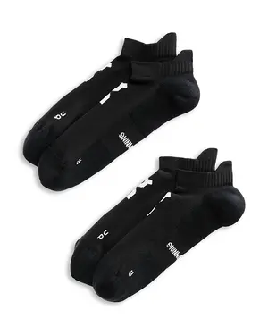 On Running Core Run Low Socks Pack Of 2 - Black