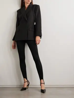 THE FRANKIE SHOP Caserta Piped Stretch-jersey Stirrup Leggings