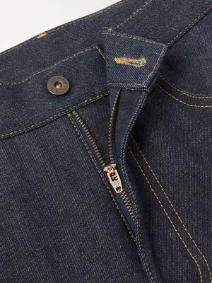Bottega Veneta Intrecciato Suede-trimmed High-rise Straight-leg Jeans