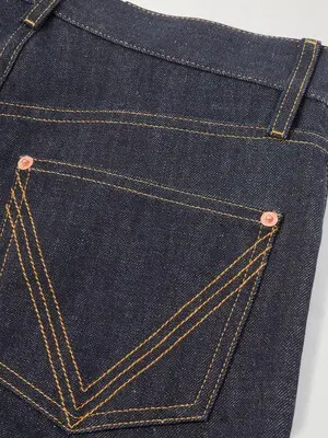 Bottega Veneta Intrecciato Suede-trimmed High-rise Straight-leg Jeans