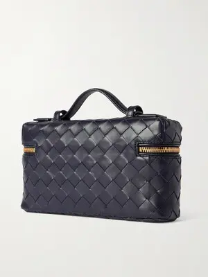 Bottega Veneta Intrecciato Leather Tote - Blue