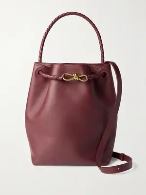 Bottega Veneta Andiamo Medium Leather Bucket Bag - Red