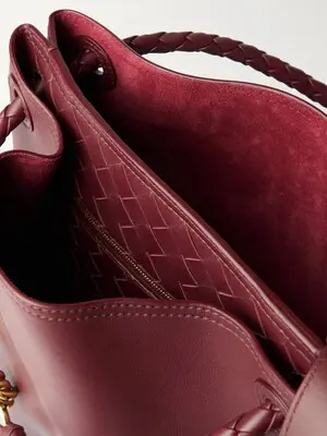 Bottega Veneta Andiamo Medium Leather Bucket Bag - Red