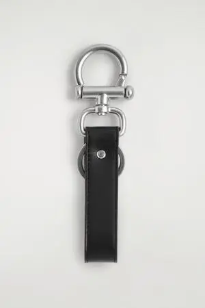 Cos Leather Keyring - Black
