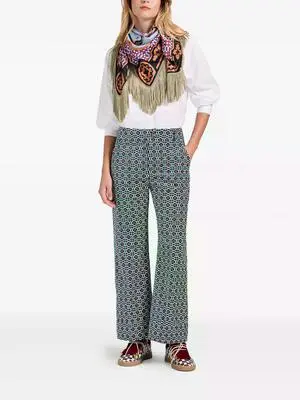 La DoubleJ Hendrix Geometric-print Trousers