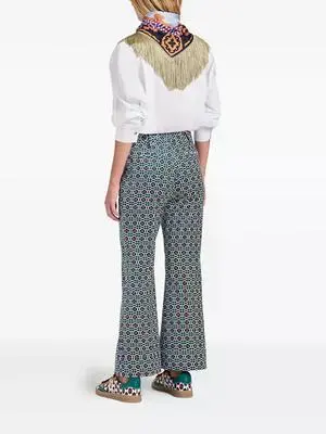 La DoubleJ Hendrix Geometric-print Trousers