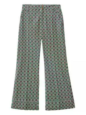 La DoubleJ Hendrix Geometric-print Trousers