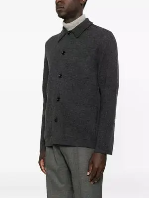 LARDINI Buttoned Patch-pocket Cardigan - Grey