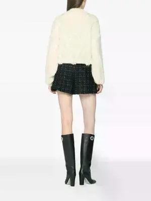 GENNY Textured Sweater With Pom-pom Details