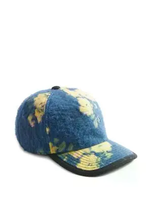 La DoubleJ Floral-jacquard Baseball Cap - Blue