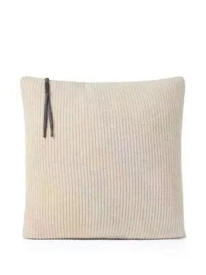 Brunello Cucinelli Ribbed-knit Cushion - Neutrals