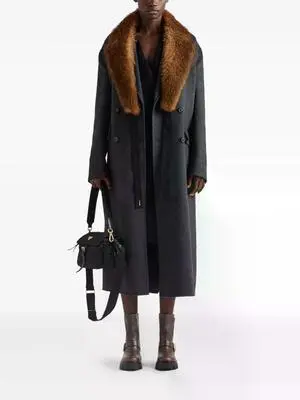 Prada Cashwool Double-breasted Coat - Grey