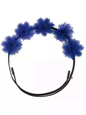 GIGI BURRIS MILLINERY Shadow Flora Crown Headband - Blue