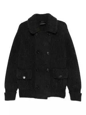 ROBERTO COLLINA Double-breasted Patch-pocket Cardigan