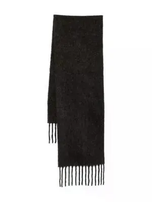 Peserico Fringed Wool-blend Scarf - Grey