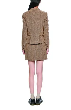 Anna Sui Herringbone Tailored Jacket