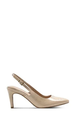 Rockport Pointy-toe Slingback Pumps - Light Natural