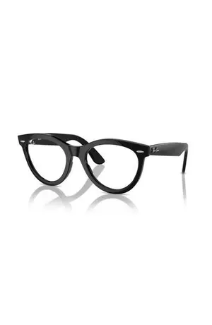 Ray-ban 54mm Round Full Rim Eyeglasses - Black