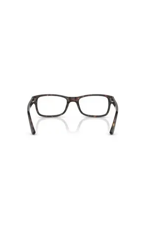 Ray-ban 55mm Square Full Rim Eyeglasses - Tortoise
