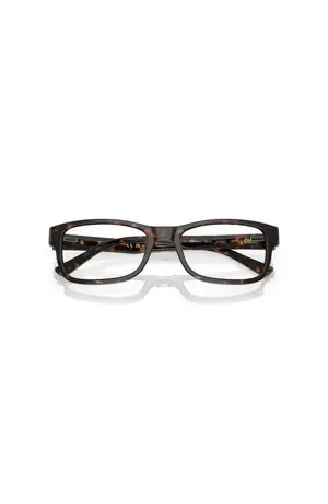 Ray-ban 55mm Square Full Rim Eyeglasses - Tortoise