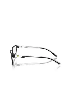 SCUDERIA FERRARI Rectangle Metal Eyeglasses - Black