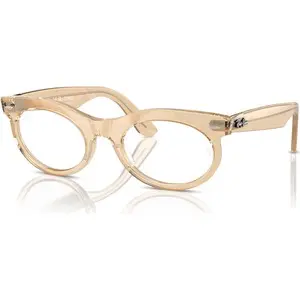 Ray-ban 50mm Oval Eyeglasses - Brown