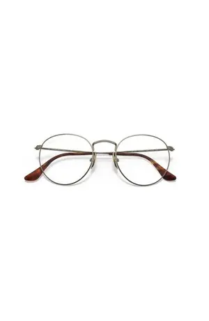 Ray-ban 50mm Square Eyeglasses - Gold/tortoise