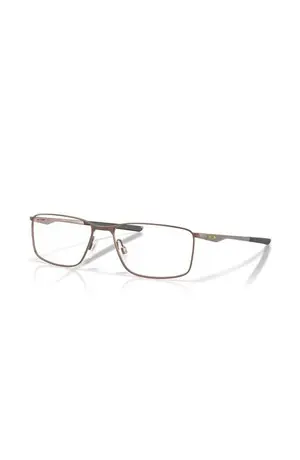 Oakley 55mm Rectangle Optical Glasses Silver