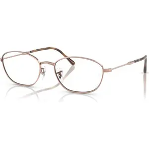 Ray-ban 55mm Irregular Eyeglasses - Copper