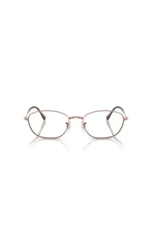 Ray-ban 55mm Irregular Eyeglasses - Copper
