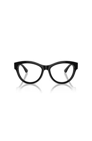 Burberry 53mm Round Optical Glasses - Black