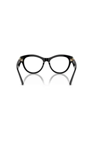 Burberry 53mm Round Optical Glasses - Black