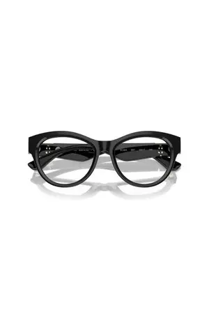 Burberry 53mm Round Optical Glasses - Black