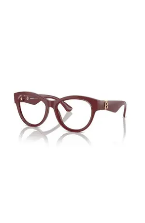 Burberry 53mm Round Optical Glasses Red