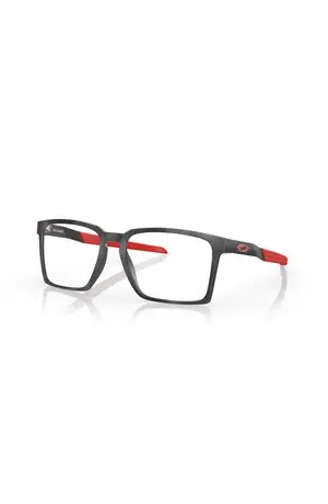 Oakley 56mm Rectangle Full Rim Eyeglasses Black
