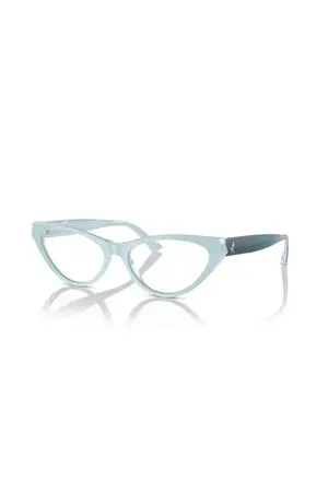 JIMMY CHOO 55mm Cat Eye Optical Glasses - Blue
