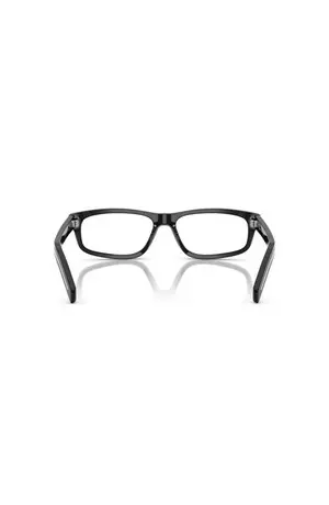 Prada Rectangle Acetate Full Rim Eyeglasses - Black