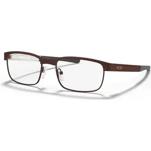 Oakley 54mm Square Full Rim Eyeglasses - Brown