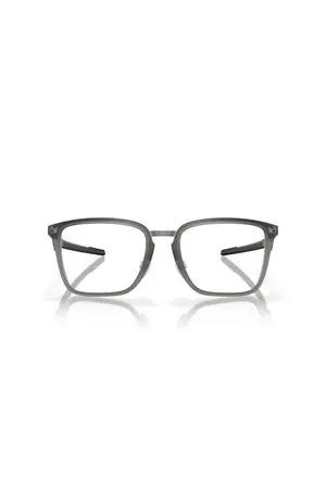 Oakley 56mm Rectangle Full Rim Eyeglasses Grey