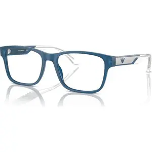 Emporio Armani 55mm Rectangle Optical Glasses - Blue