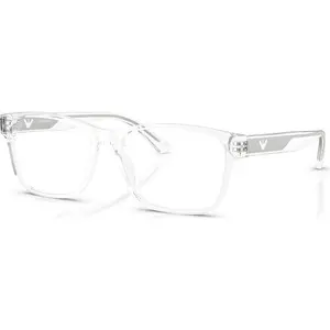 Emporio Armani 55mm Rectangle Optical Glasses - Transparent