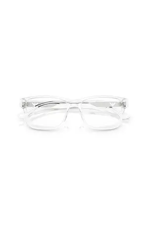 Emporio Armani Rectangle Full Rim Acetate Eyeglasses - Transparent