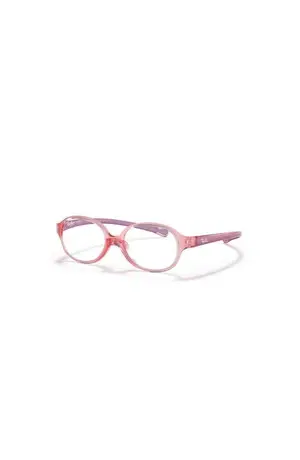 Ray-ban 39mm Oval Full Rim Eyeglasses - Red