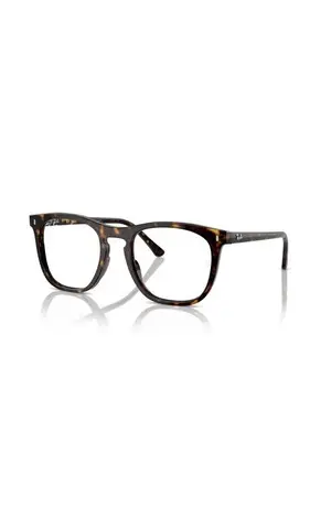 Ray-ban 53mm Square Optical Glasses - Tortoise