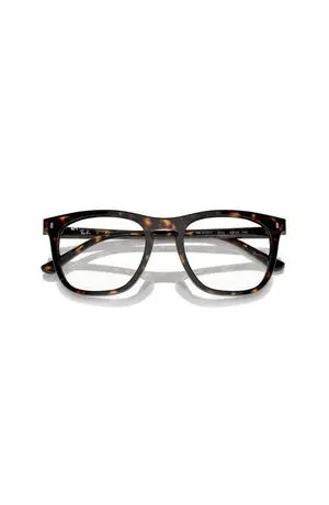 Ray-ban 53mm Square Optical Glasses - Tortoise