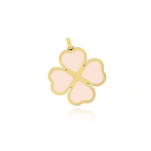 THE LOVERY FINE JEWELRY Four-leaf Clover Charm - Pink Pearl