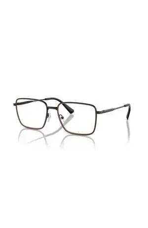 Michael Kors 56mm Rectangle Full Rim Eyeglasses - Black