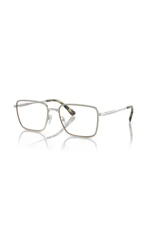 Michael Kors 56mm Rectangle Full Rim Eyeglasses - Silver