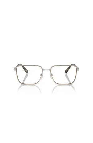 Michael Kors 56mm Rectangle Full Rim Eyeglasses - Silver